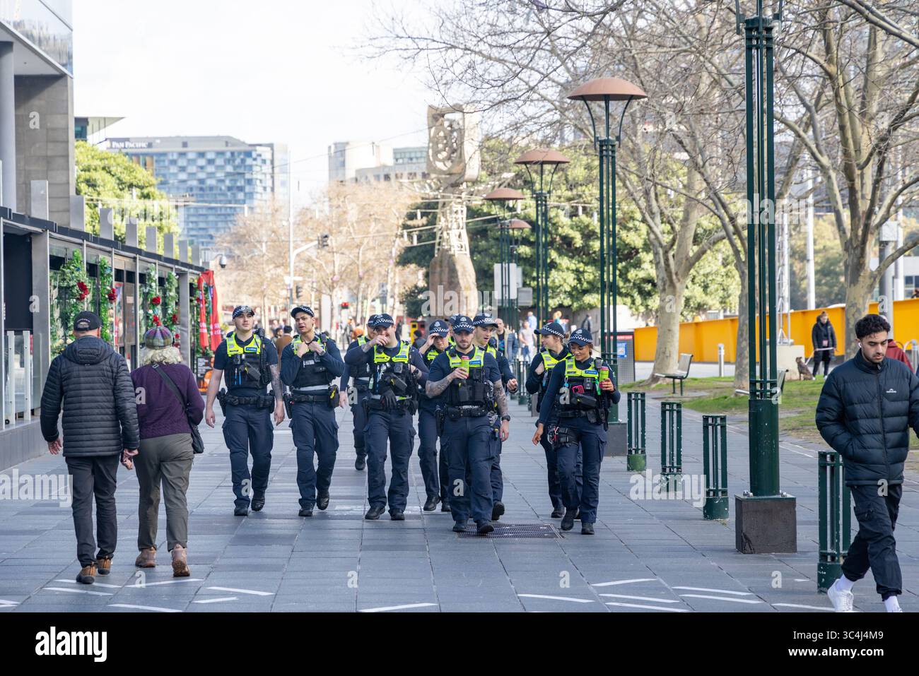 Australian police officers, group of male and female police officers on ...