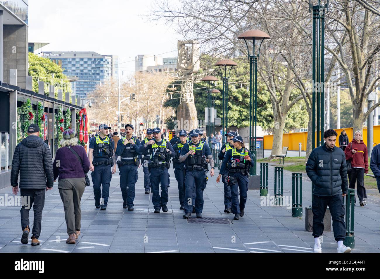 Australian police officers, group of male and female police officers on ...