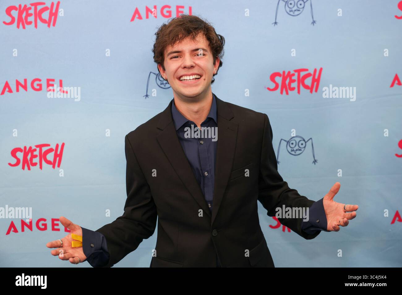 JT Casey arrives at the premiere of "Sketch" on Monday, July 28, 2025 ...