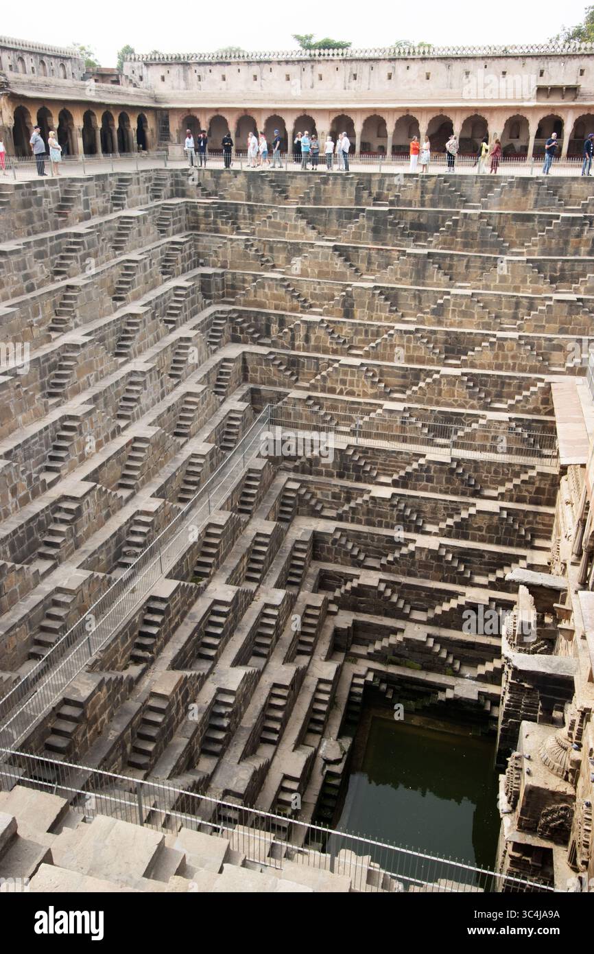 ABHANERI, RAJASTHAN, INDIA - JANUARY 30, 2024 Chand Baori Stepwell one ...