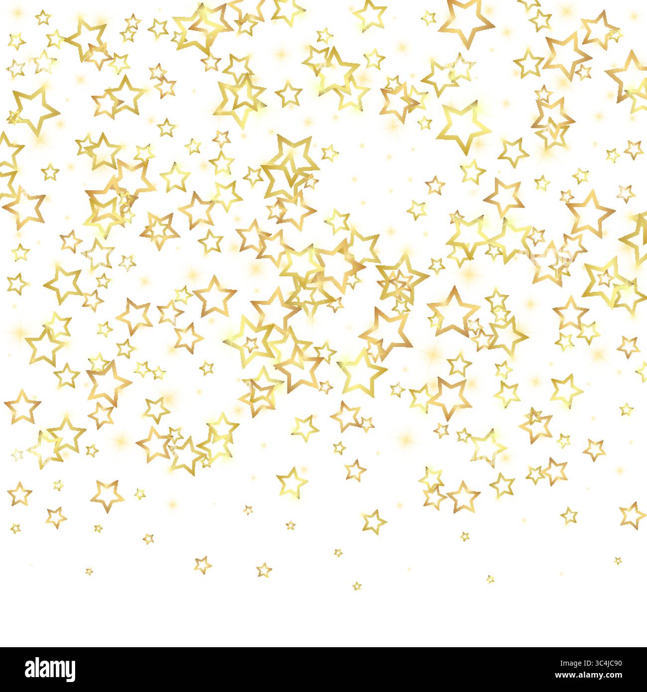 Christmas spirit. Scattered falling stars. Festive christmas confetty ...