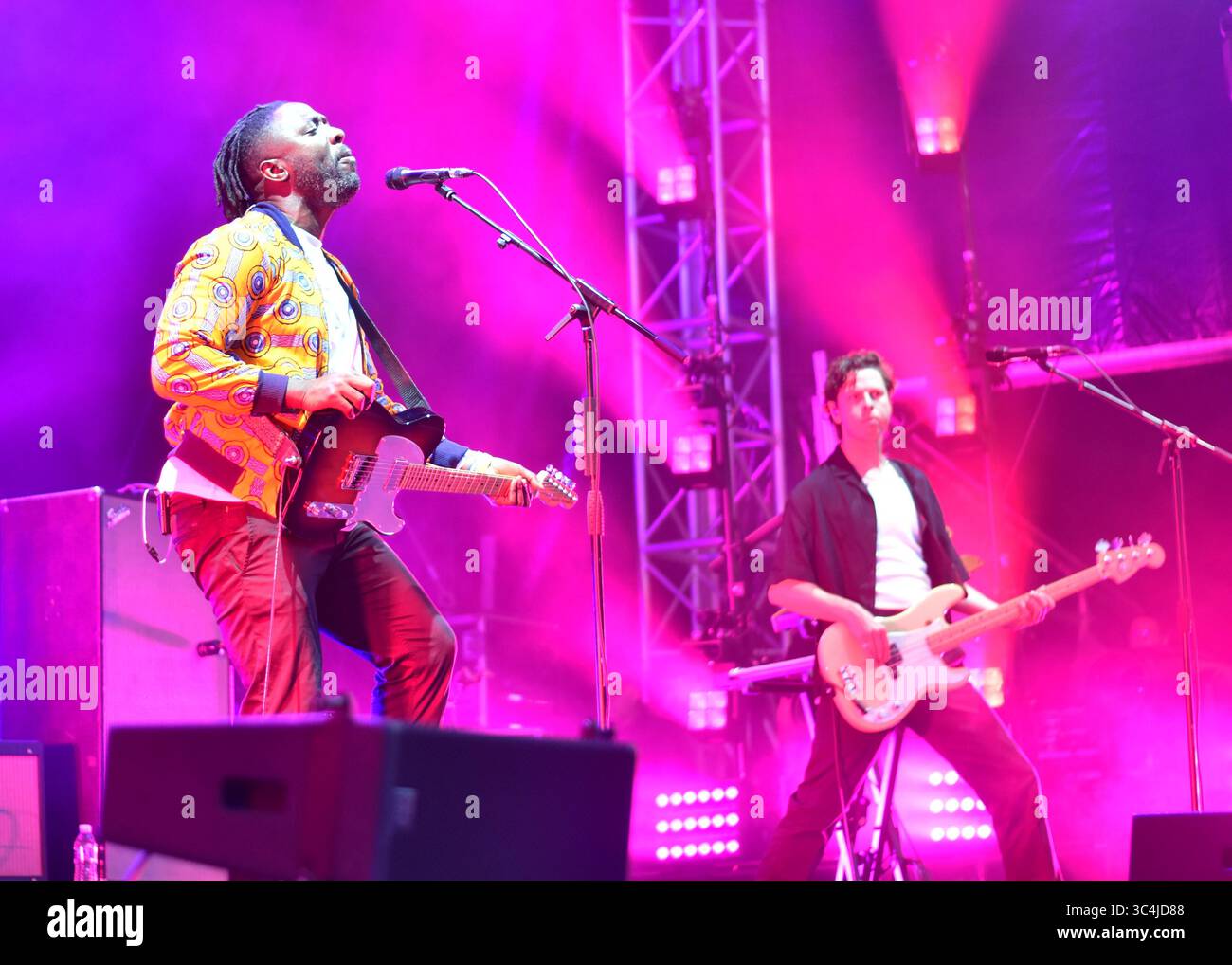 Indie rock band Bloc Party at the Bristol Siren Festival. Bristol ...