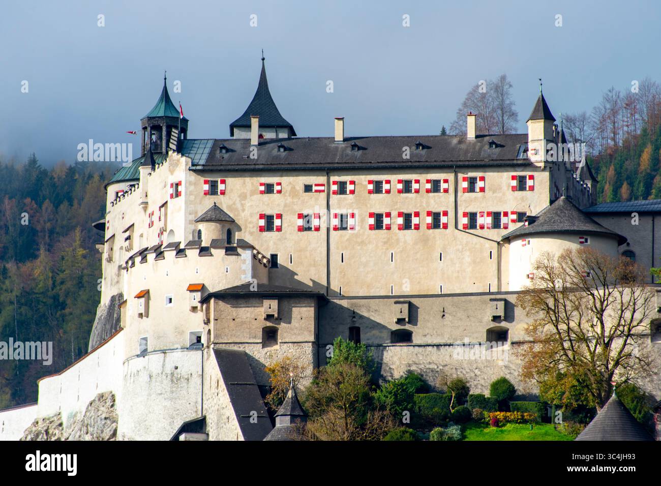 Medieval Hohenwerfen Castle - Austria Stock Photo - Alamy