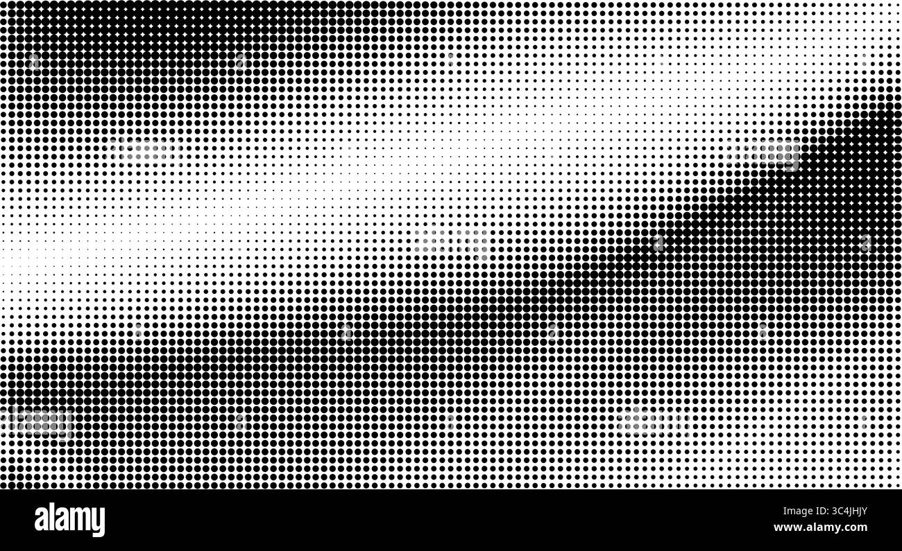 Dotted halftone gradient texture. Polka dot pattern with vintage grunge ...