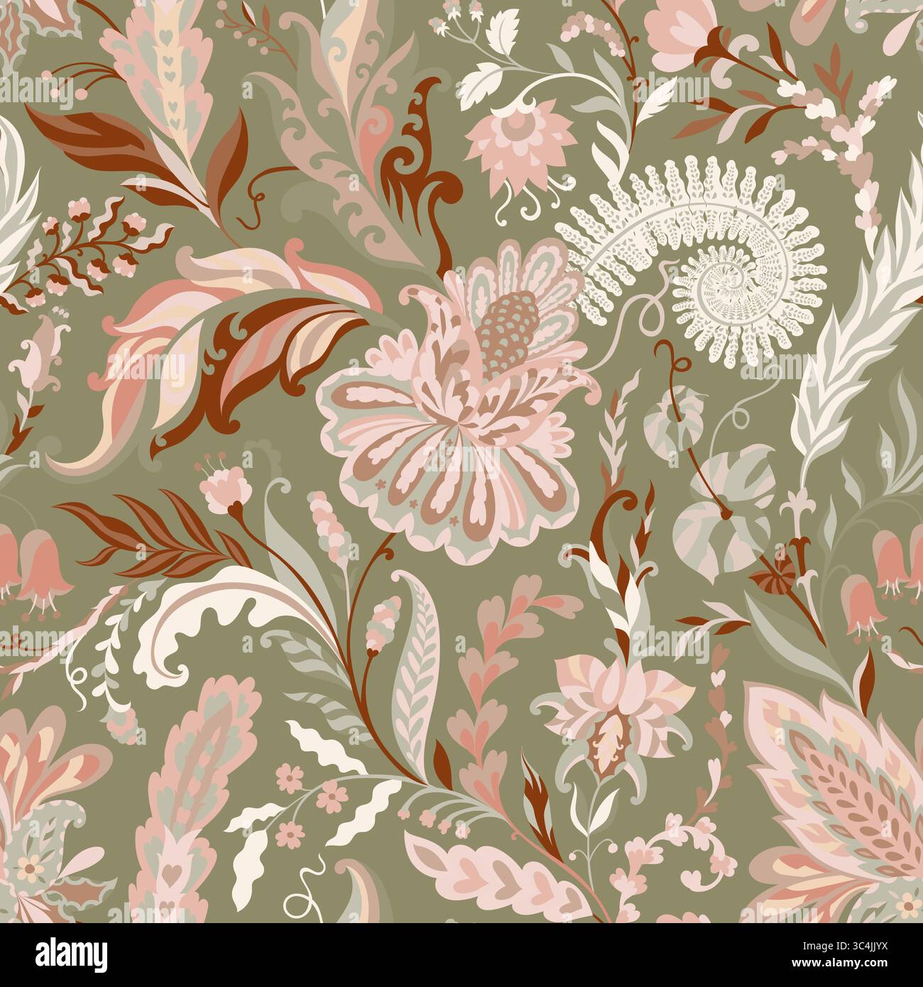 Vintage autumn flowers nature Stock Vector Images - Alamy