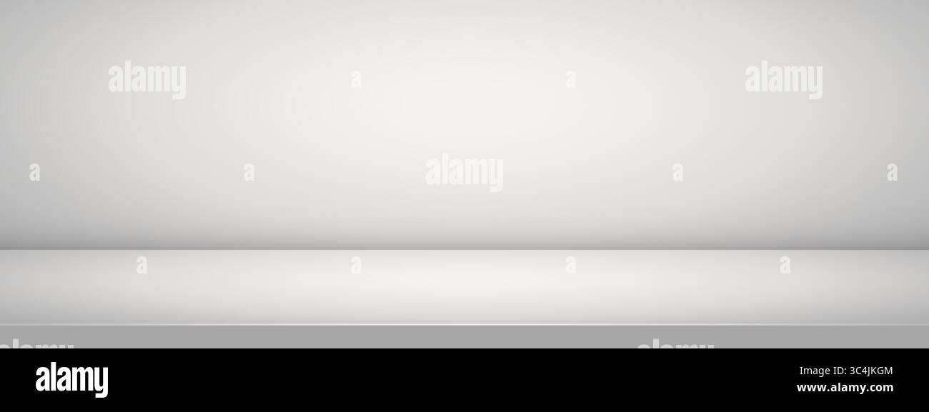 Grey studio room. Limbo neutral gradient backdrop. Abstract 3d wall ...