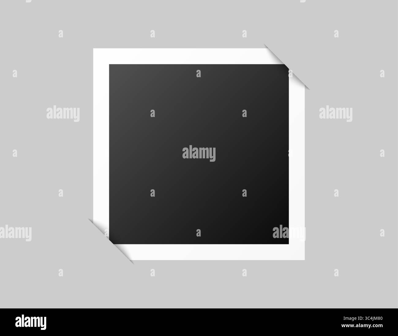 Blank photo frame with white border and realistic shadow effect ...