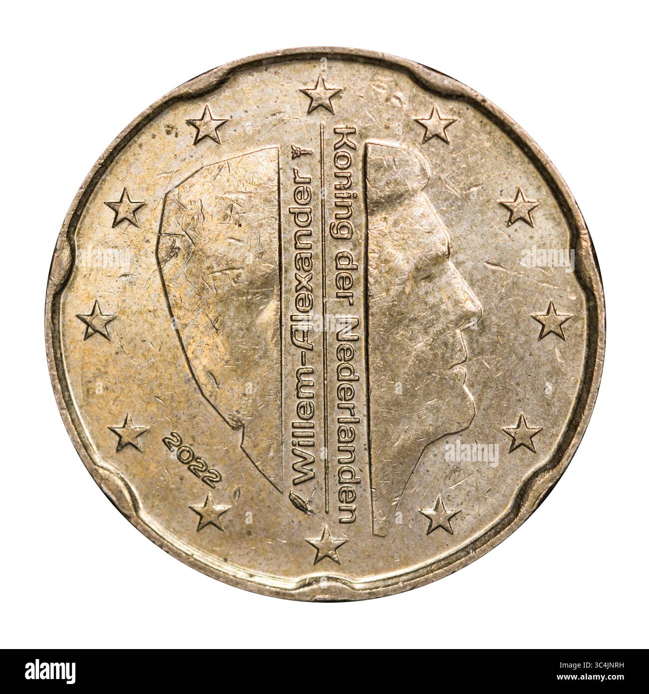 Dutch euro cent coin with King Willem-Alexander, Netherlands Stock ...