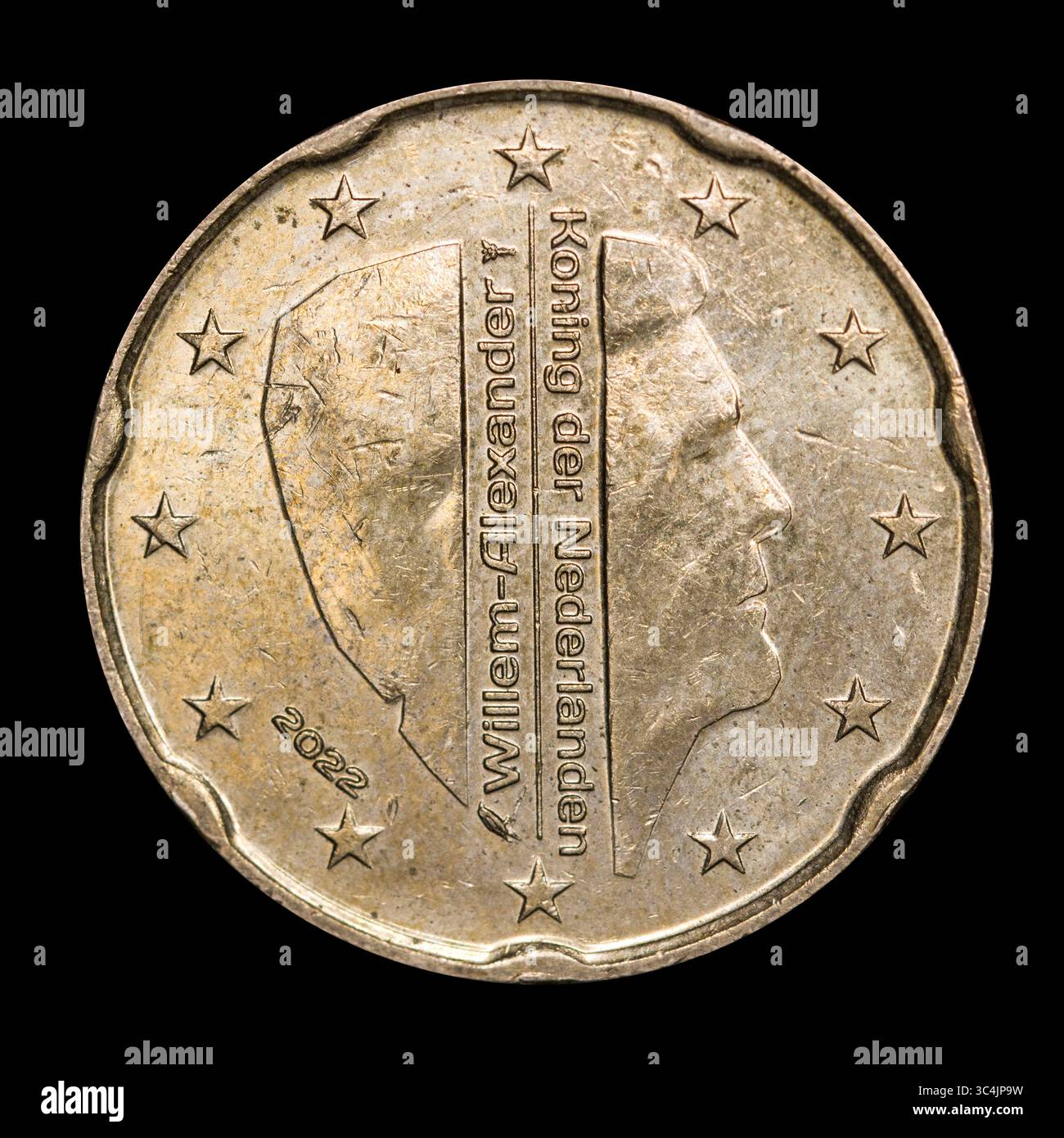 Dutch euro cent coin with King Willem-Alexander, Netherlands Stock ...