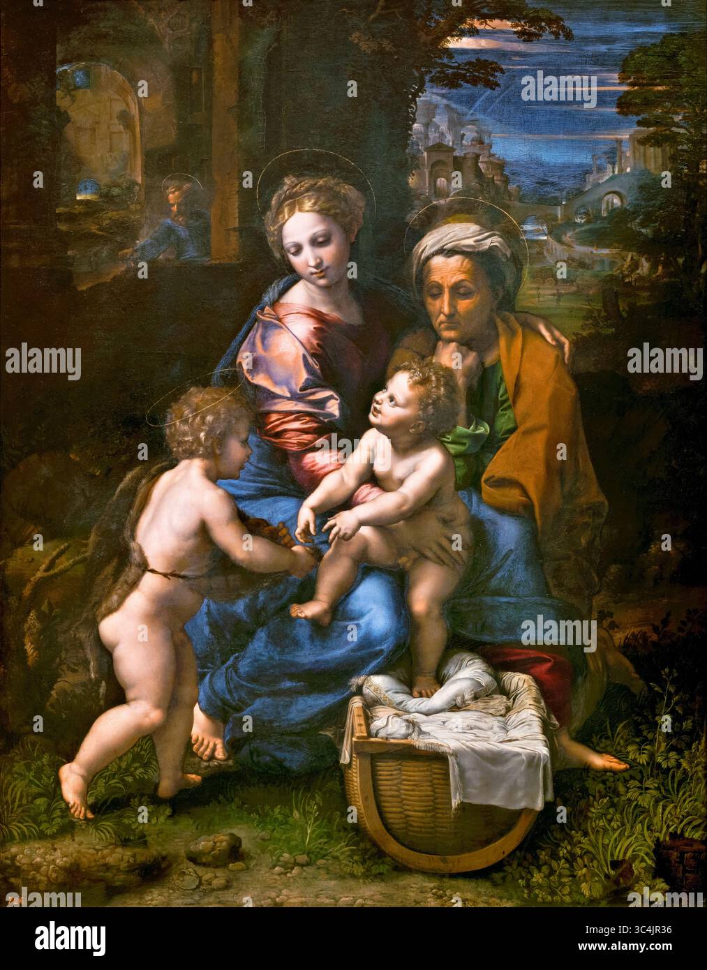 Raffaello Sanzio da Urbino called Raphael, The Holy Family (The Pearl ...