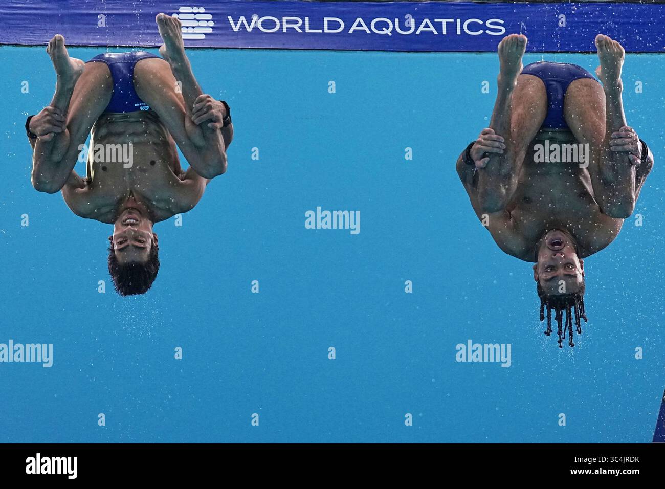 Kyle Kothari and Robbie Lee of Britain compete in the men's 10m ...