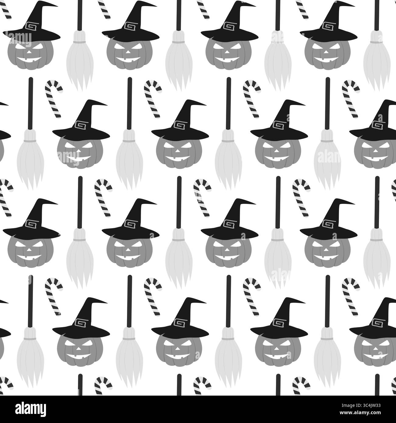 Pumpkin with broom Black and White Stock Photos & Images - Alamy