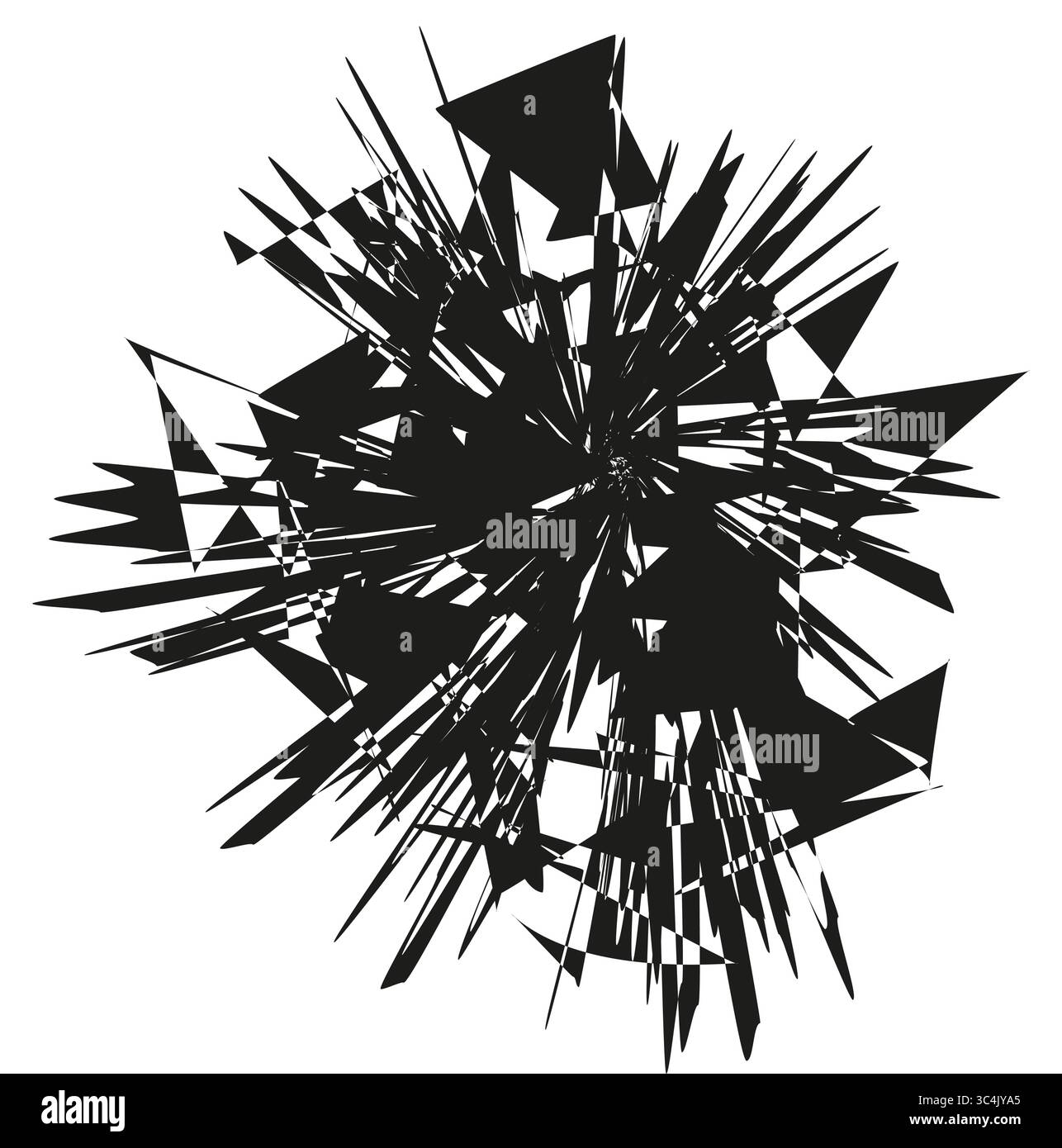 Abstract arrow explosion. Dynamic sharp elements. Chaotic motion Vector ...