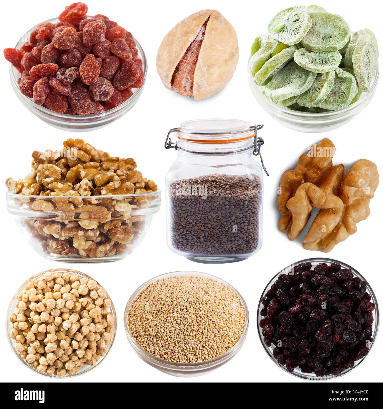 Collection of various dried bulk products Stock Photo - Alamy