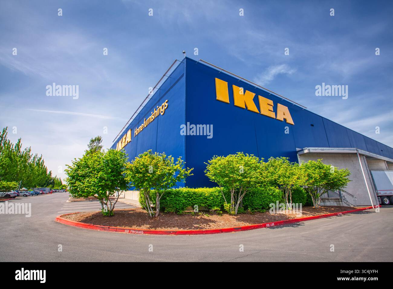 Portland, Oregon, USA-May 12, 2019: Ikea famous Swedish furniture store ...