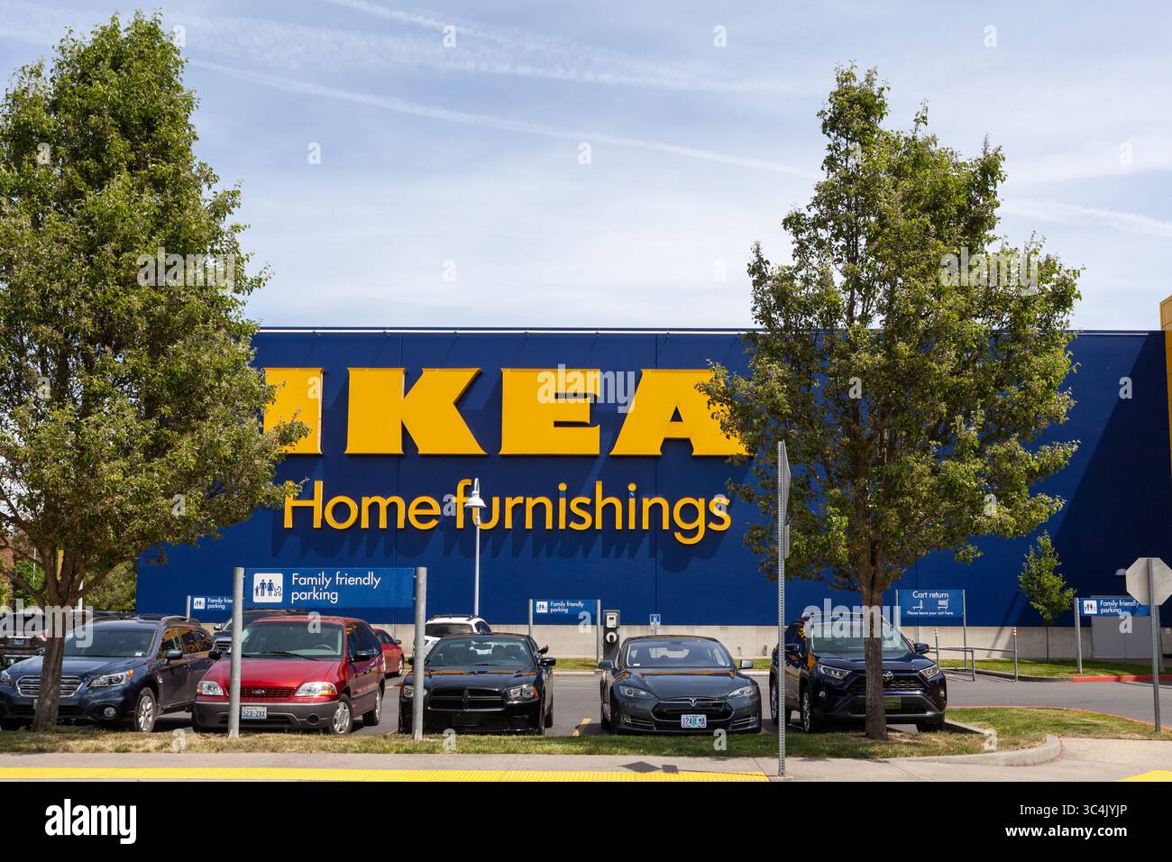 Portland, Oregon, USA-May 12, 2019: Ikea famous Swedish furniture store ...