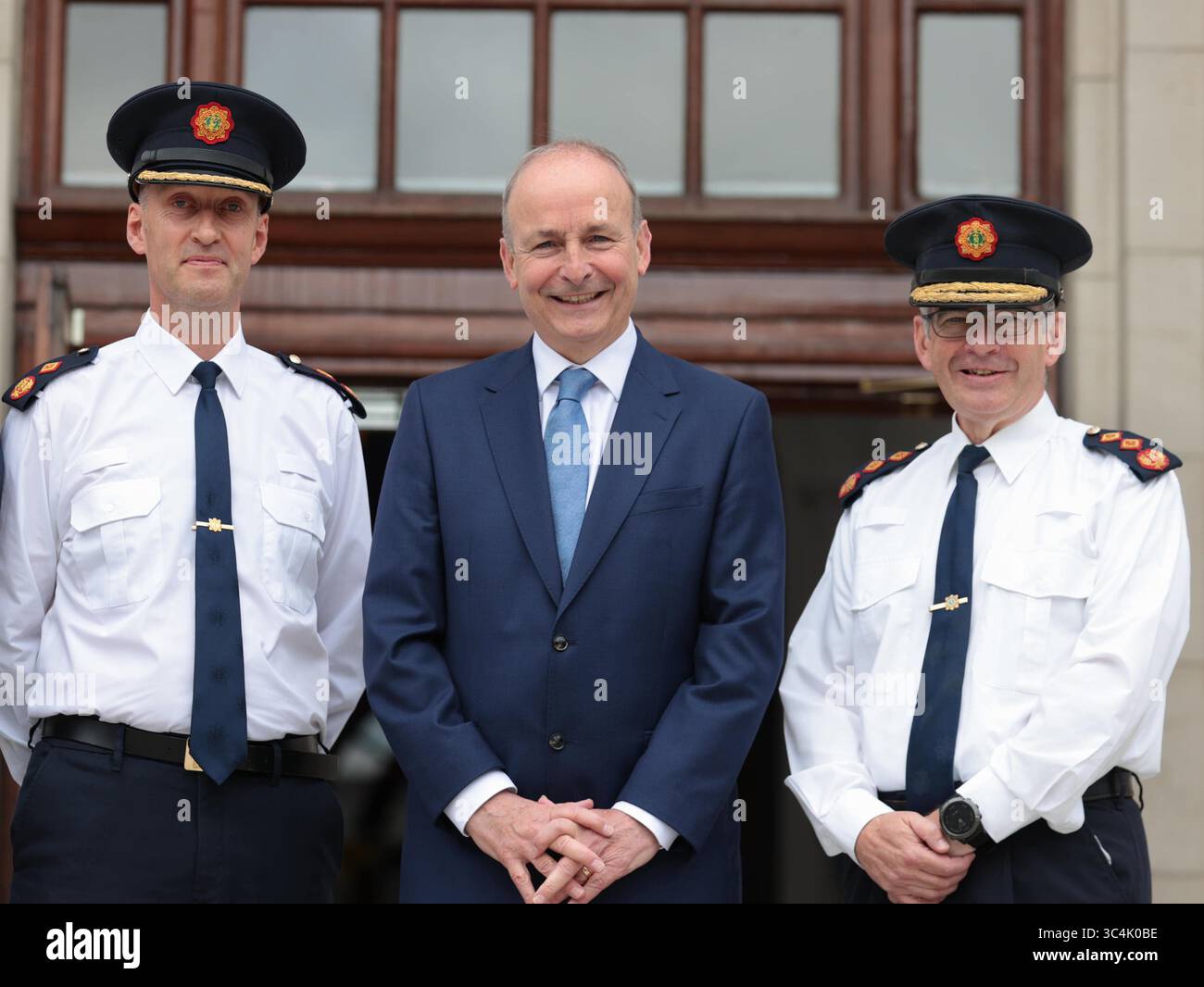 (left to right) Garda Deputy Commissioner Justin Kelly, Taoiseach ...