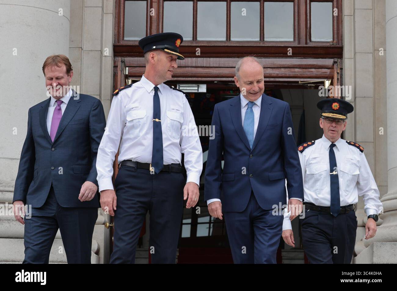 (left to right) Minister for Justice Jim O'Callaghan, Garda Deputy ...