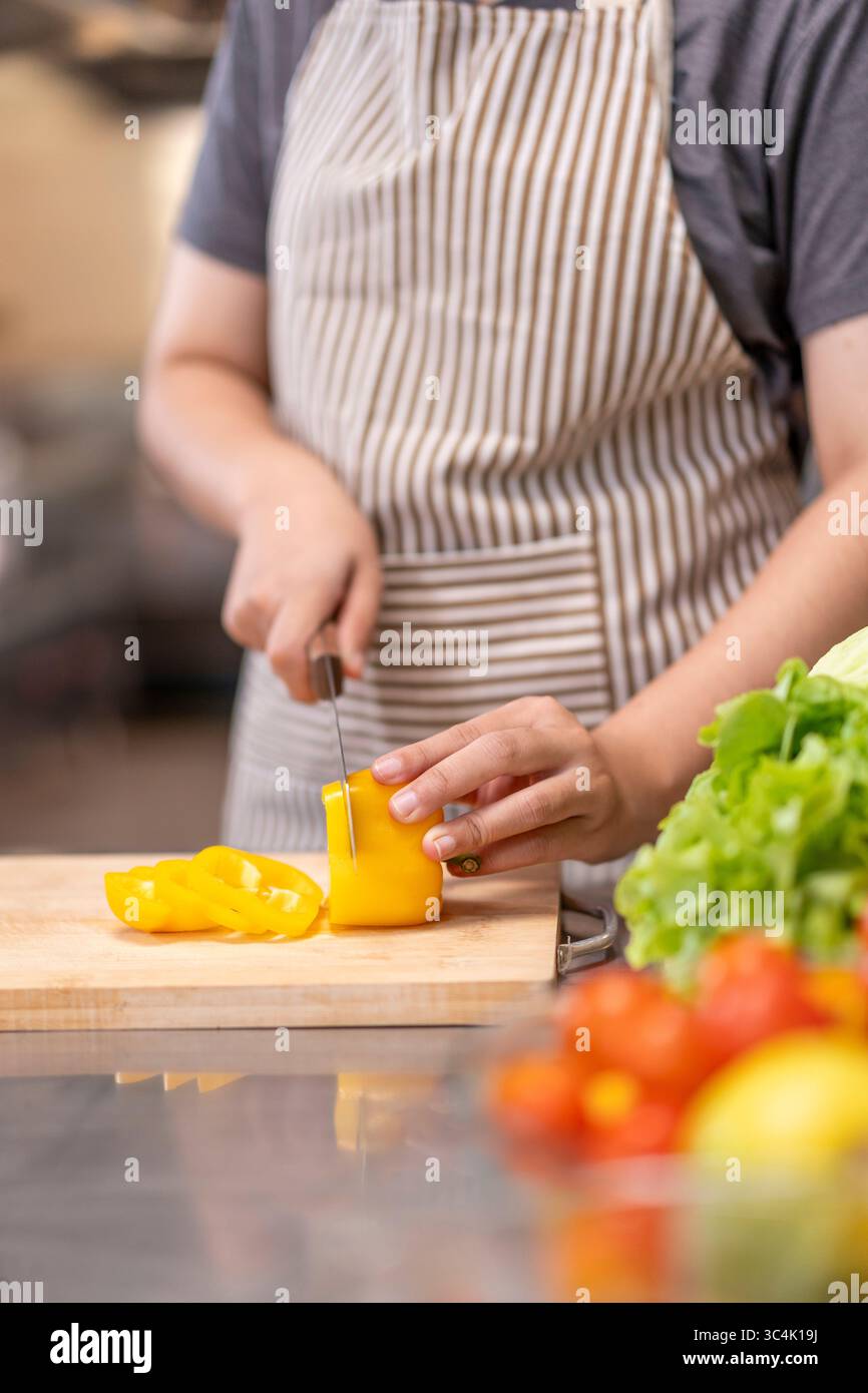 Close up hands carefully cutting hi-res stock photography and images ...