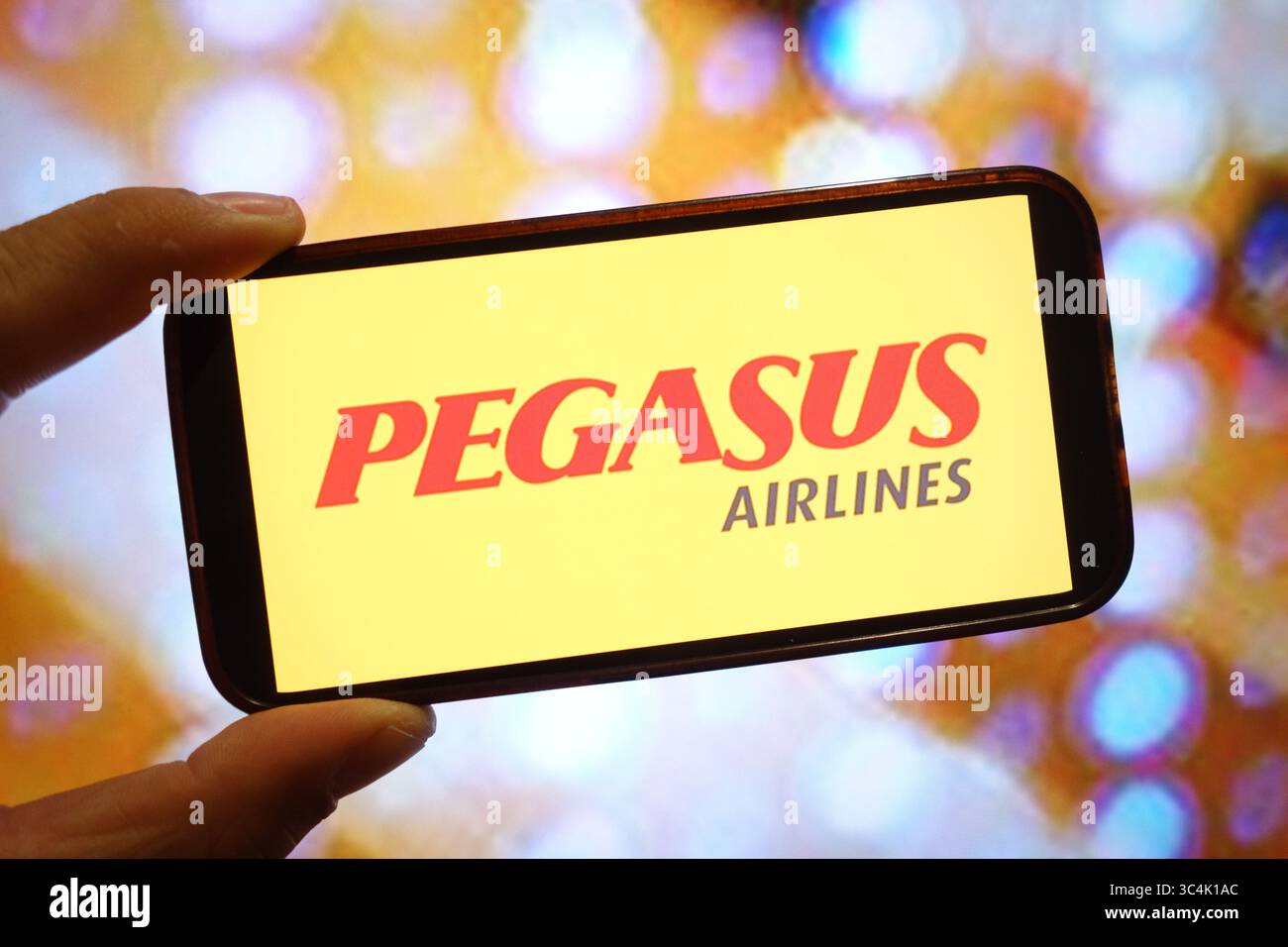 July 5, 2025, Poland: In this photo illustration, a Pegasus Airlines ...