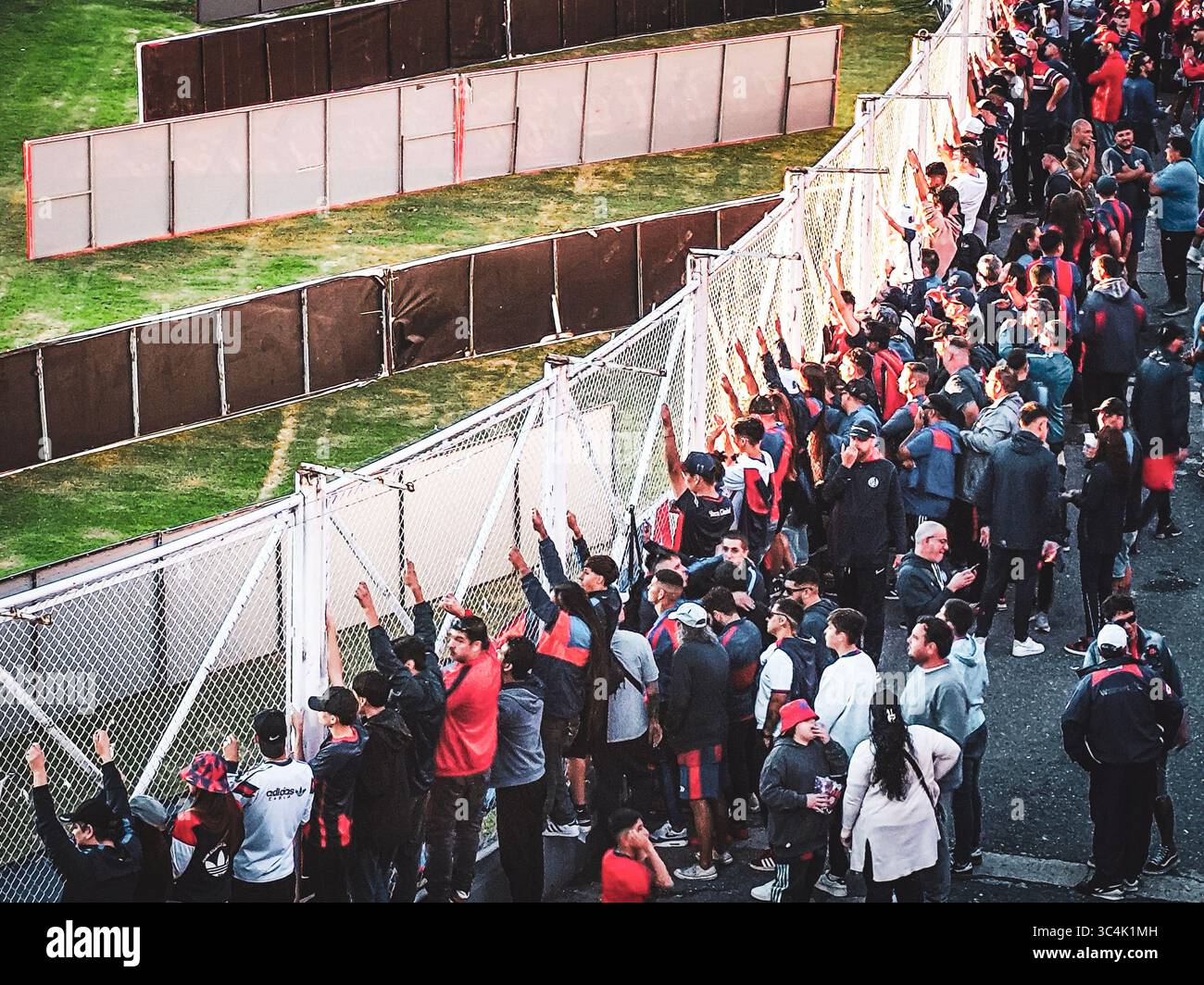 Sport football stadium exterior barrier fence supporters hi-res stock ...