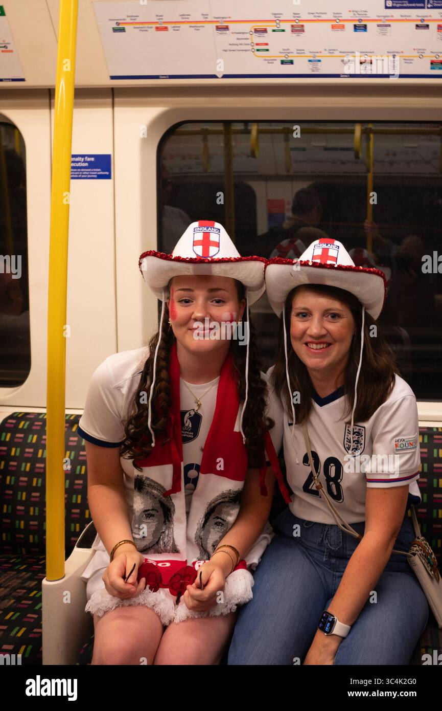 29th July 2025, London, UK. Fans celebrate British womens football team ...