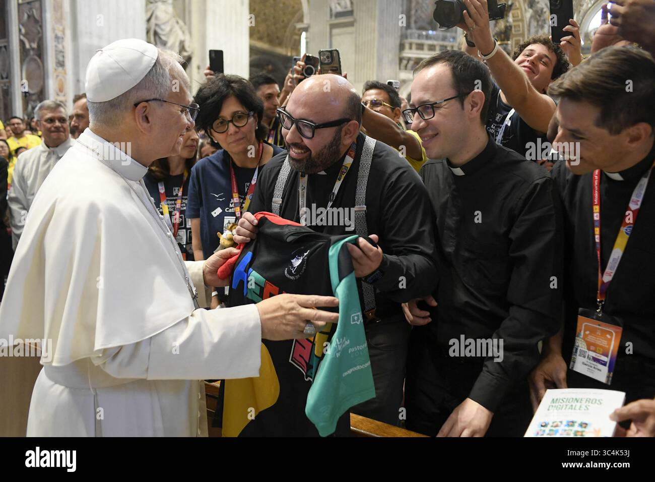 Rome, Italy. 29th July, 2025. Pope Leo XIV attends a mass for the ...
