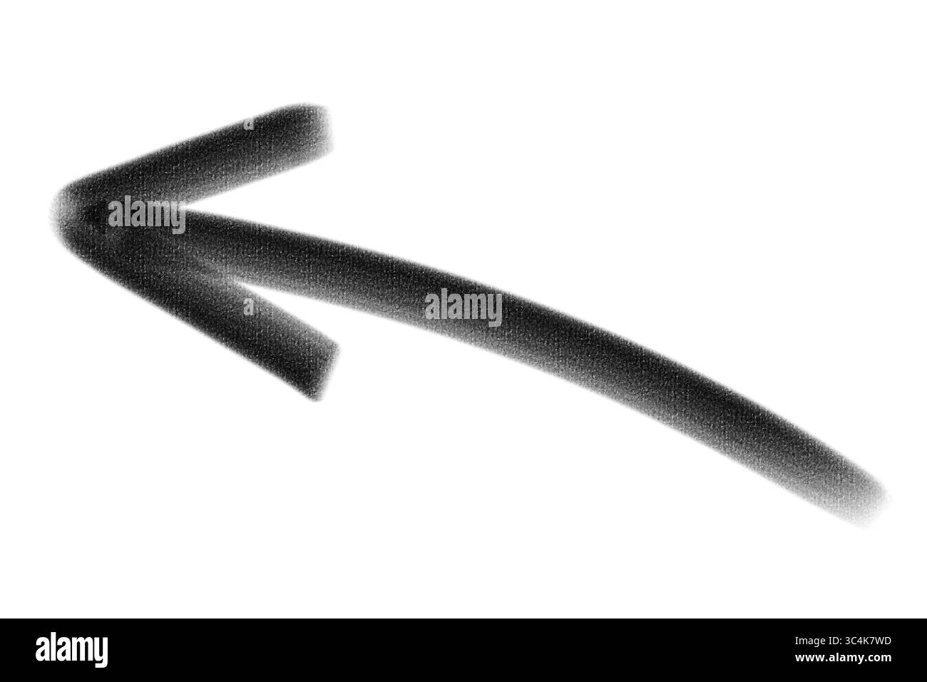 Hand-drawn Black Marker Arrow Isolated on a Transparent Background ...