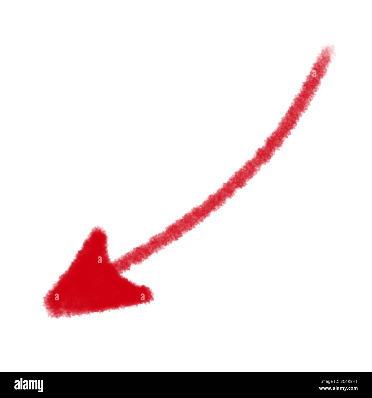 Hand Drawn Red Arrow, Doodle Sketch Arrow Element, Isolated on ...