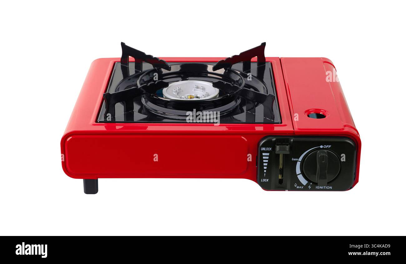 Burning gas fire cooker Cut Out Stock Images & Pictures - Alamy