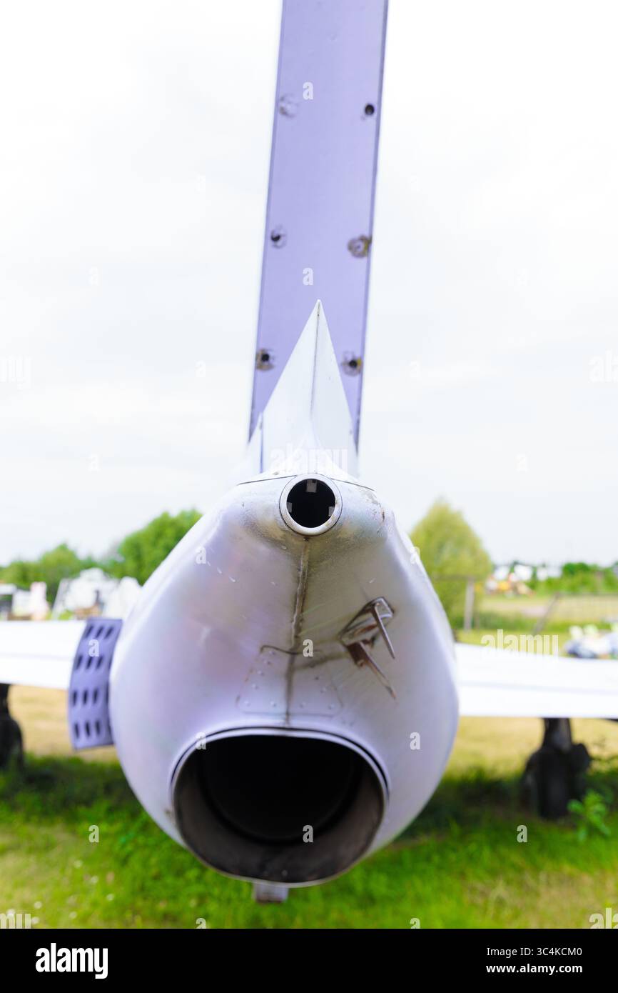 A Close-Up Perspective of an Aircraft Jet Engine Mounted on a Unique ...