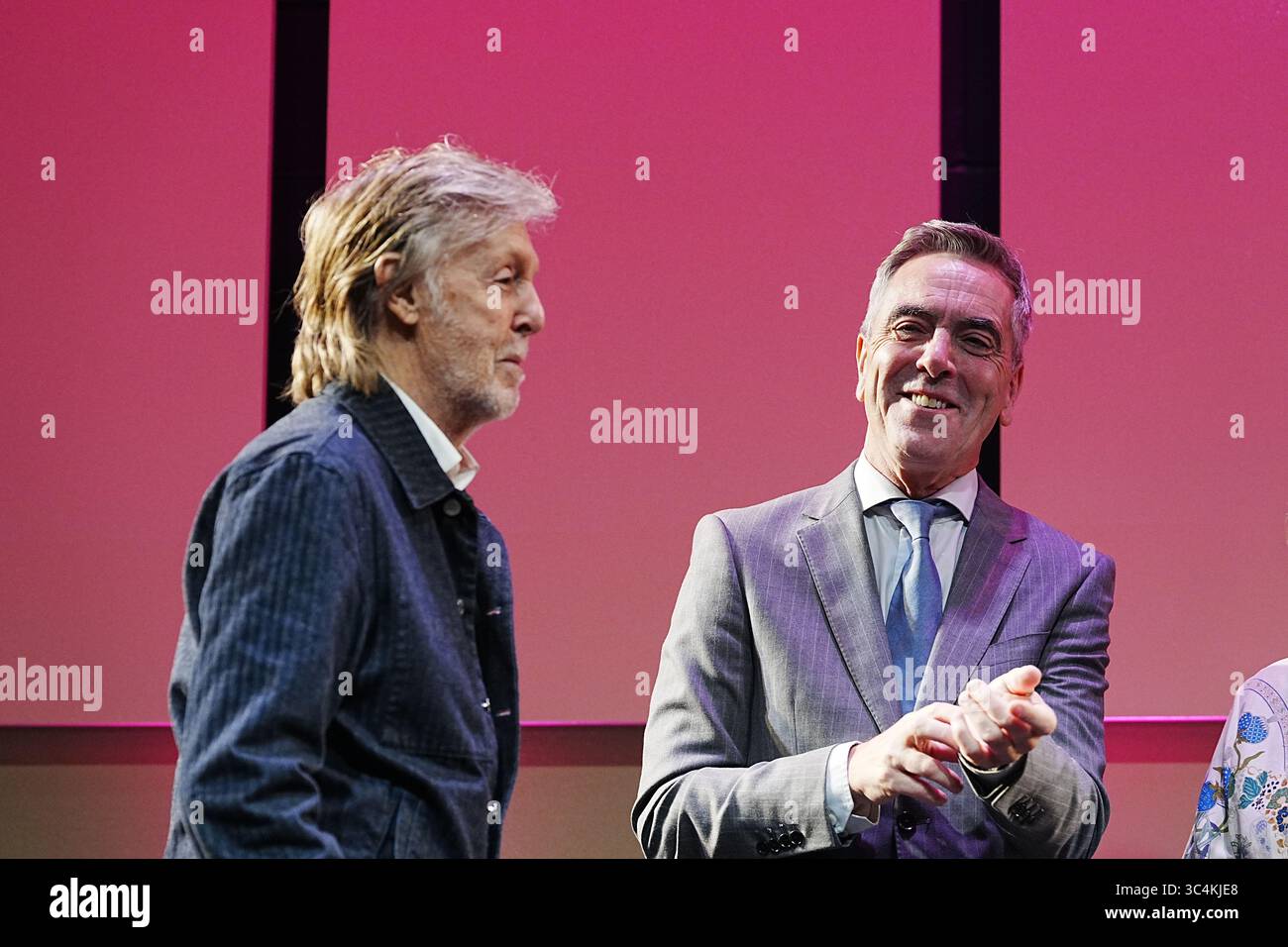 Sir Paul McCartney (left) with one of his Liverpool Institute of ...