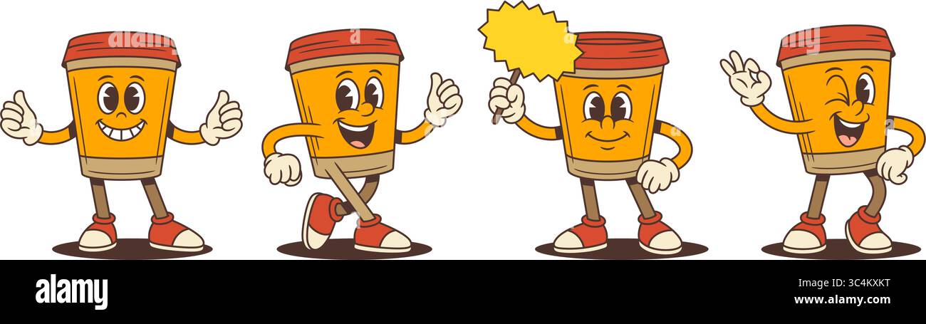 Cup character showing thumbs up hi-res stock photography and images - Alamy