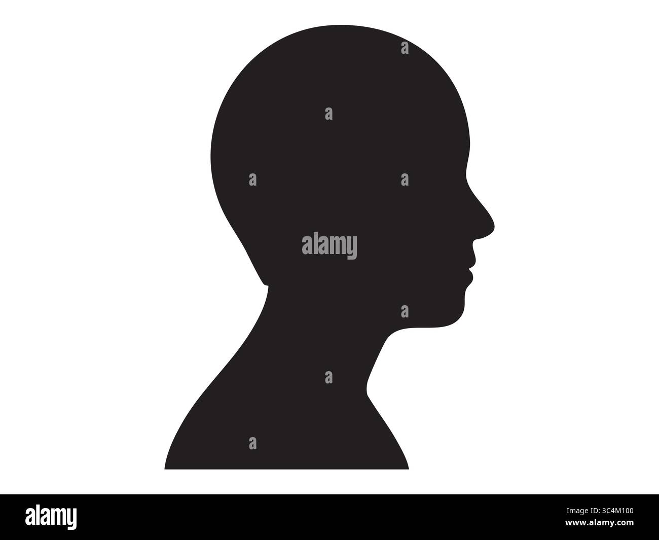 Profile figure sideview side view Black and White Stock Photos & Images ...