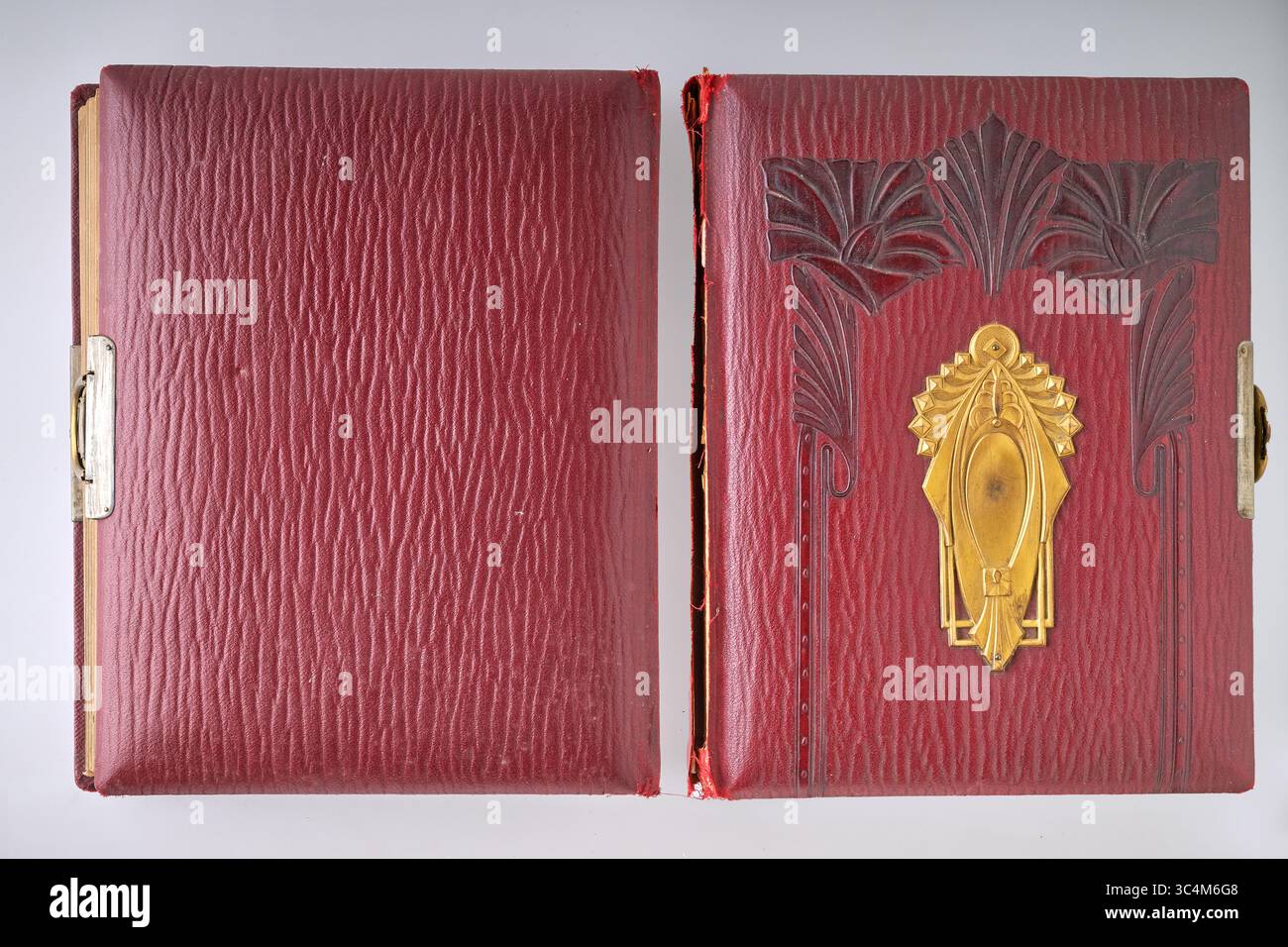 Antique and vintage Art Deco Photobook cover and backcover Stock Photo ...
