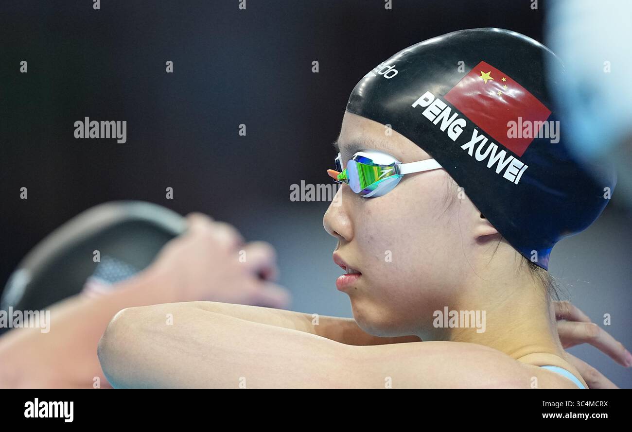 Singapore. 29th July, 2025. Peng Xuwei of China is seen before the ...