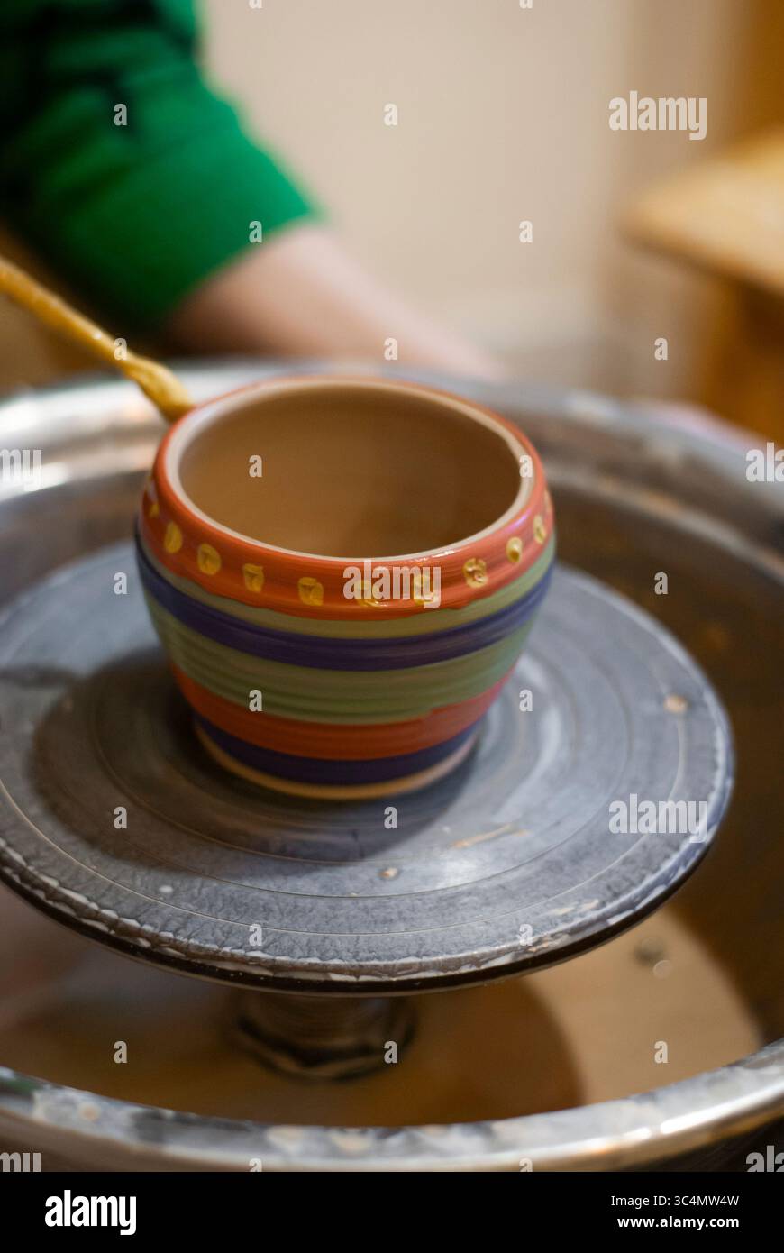 Pottery art with colorful hand-painted details Stock Photo - Alamy