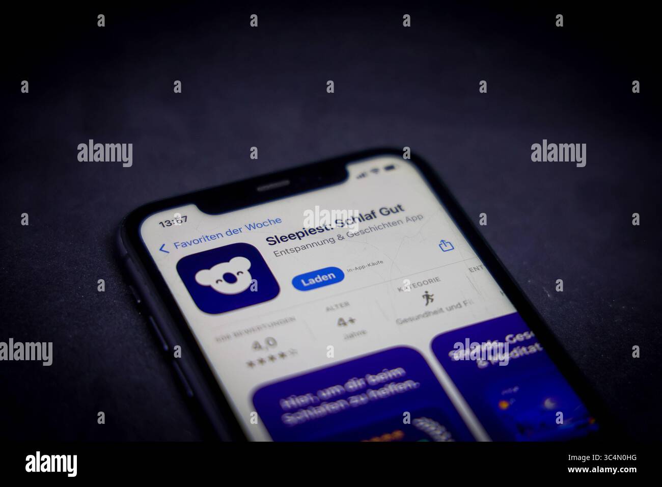Apple App Store auf einem iPhone. Favoriten der Woche. Sleepiest ...