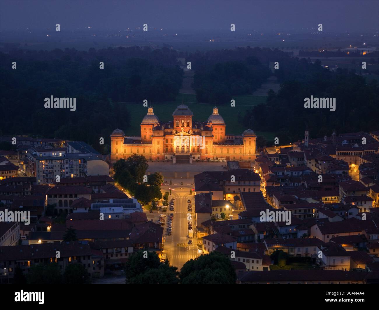 Aerial view illuminated castello hi-res stock photography and images ...