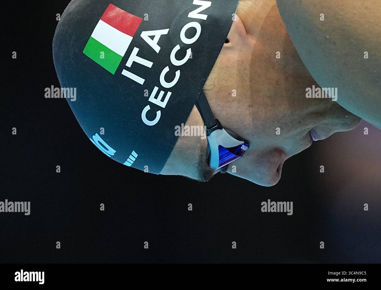 Singapore. 29th July, 2025. Thomas Ceccon of Italy is seen before the men's 100m backstroke ...