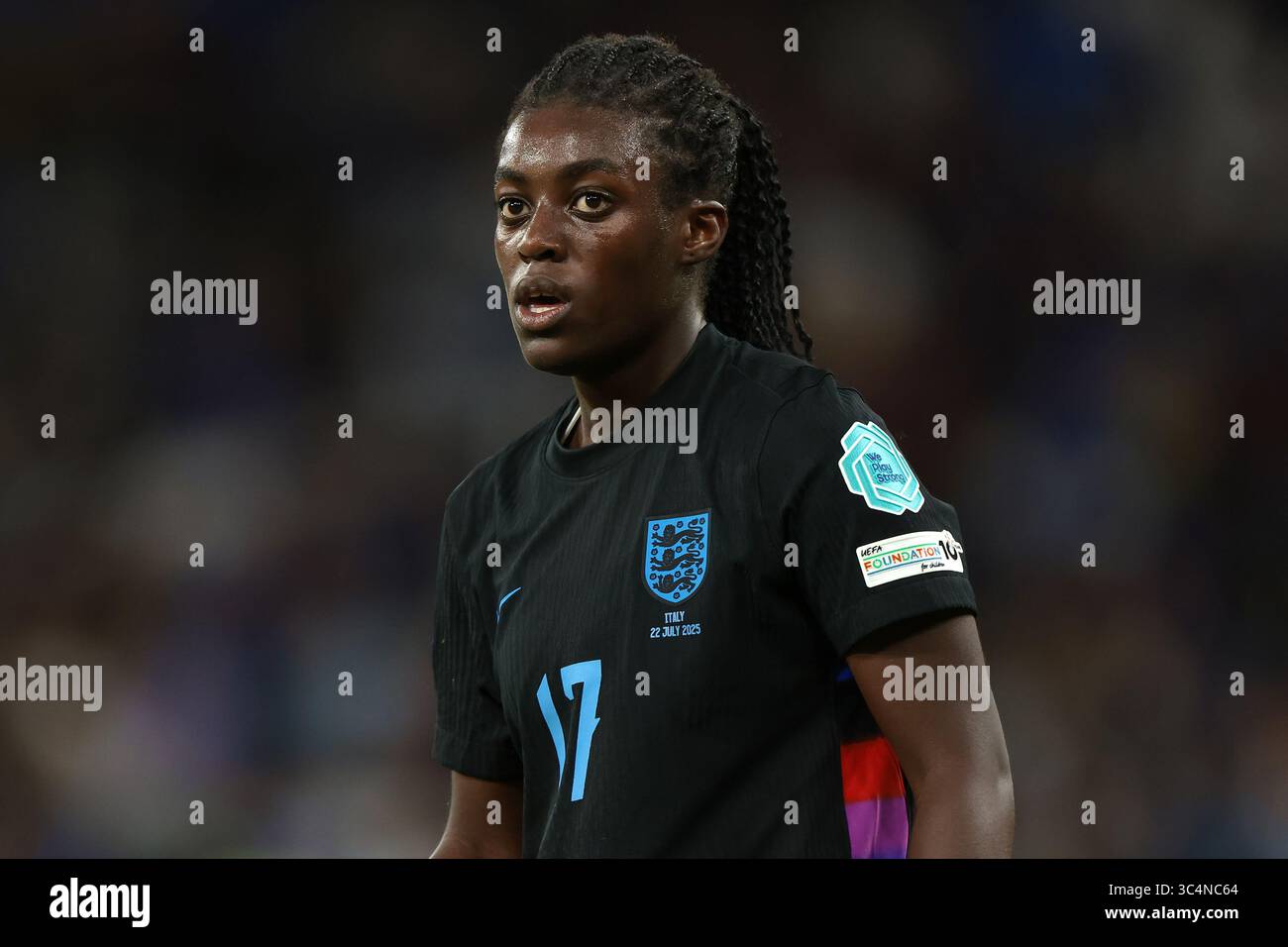 Geneva, Switzerland, 22nd July 2025. Michelle Agyemang of England looks ...