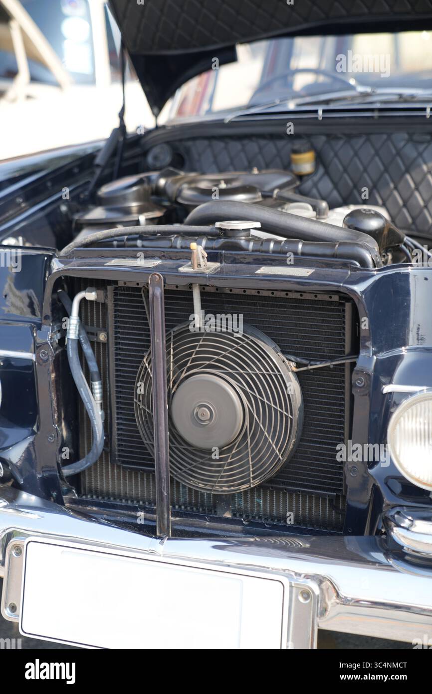 Bangkok, Thailand, 2 Feb 2025, Mercedes Benz Classic Car Engine and ...