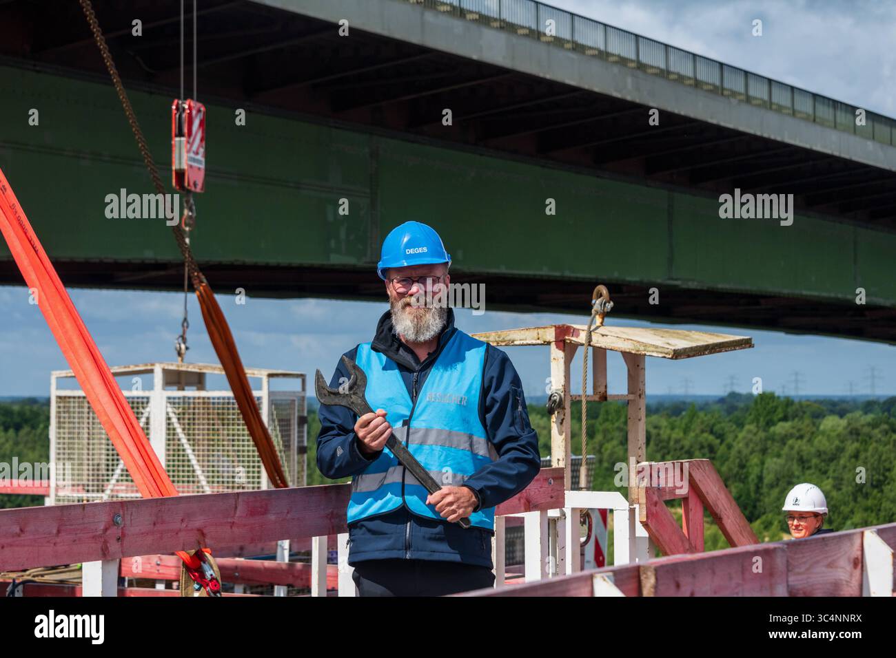 29.07.2025, Rader Hochbrücke, A7, Wirtschafts-, Verkehrs- und Tourismusminister Claus Ruhe ...