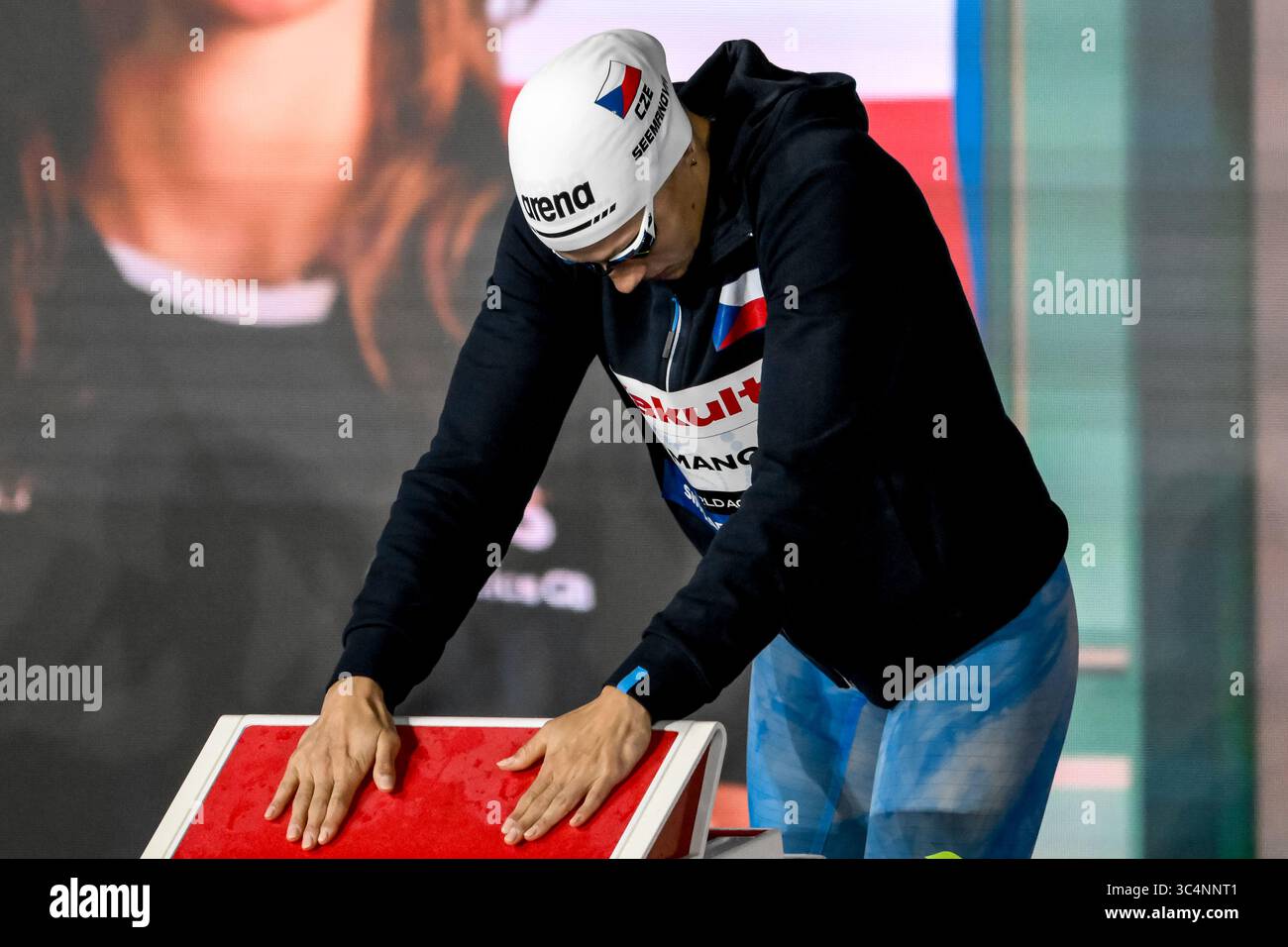 Barbora Seemanova of Czech Republic prepares to compete in the swimming ...
