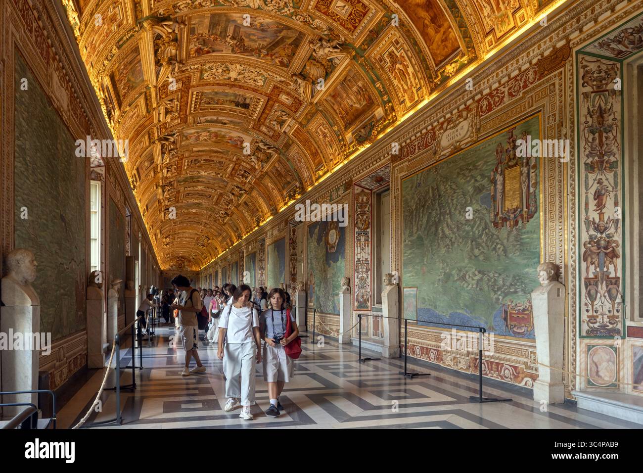 Vatican Museum - Rome Hall of the ancient maps Stock Photo - Alamy