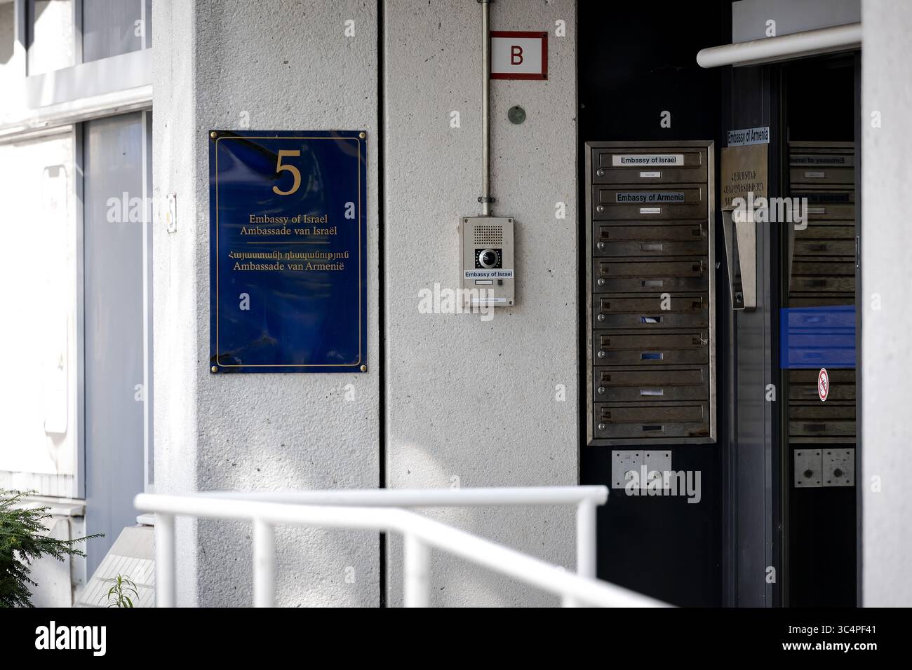 THE HAGUE - Exterior of the Israeli Embassy, on the Johan de Wittlaan ...