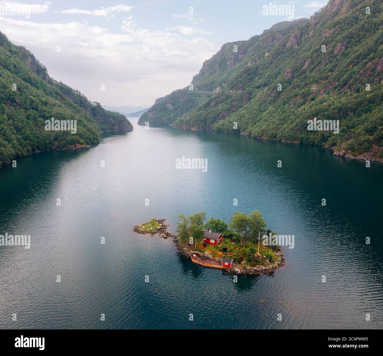 Nestled in tranquil waters lovrafjorden hi-res stock photography and ...