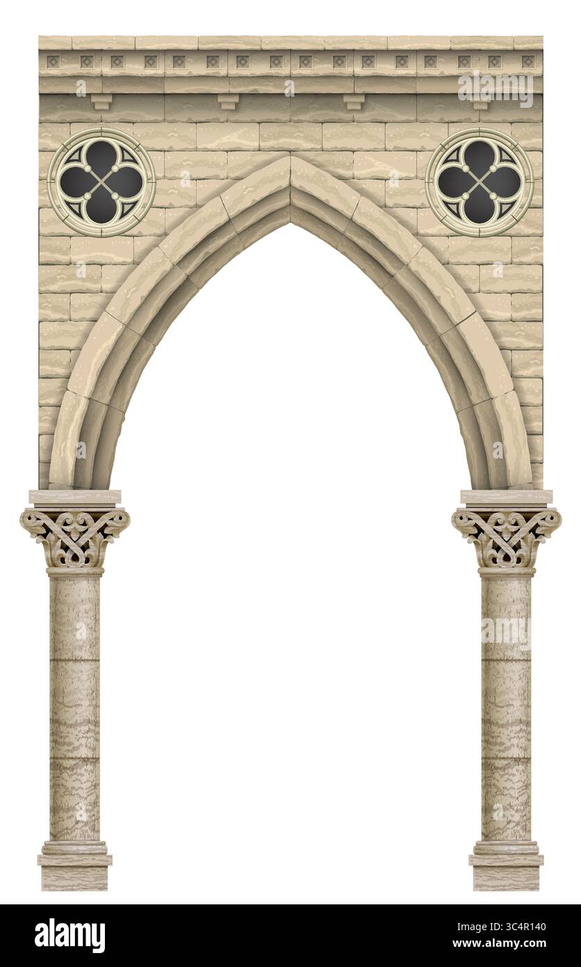 Arch courtyard Cut Out Stock Images & Pictures - Alamy