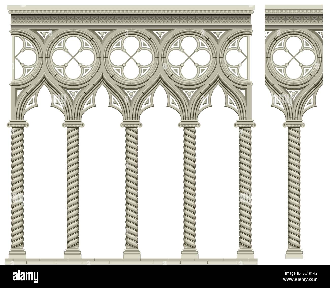 Arch courtyard Cut Out Stock Images & Pictures - Alamy