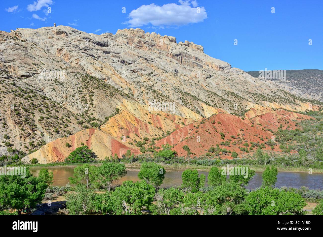 Green River Meandering Through Dinosaur National Monument, Utah Stock ...